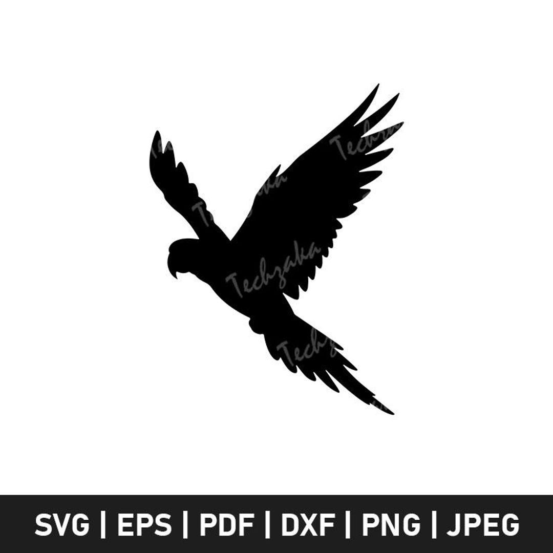 Flying Parrot Svg, Parrot Silhouette, Parrot Clipart, Parrot Png ...