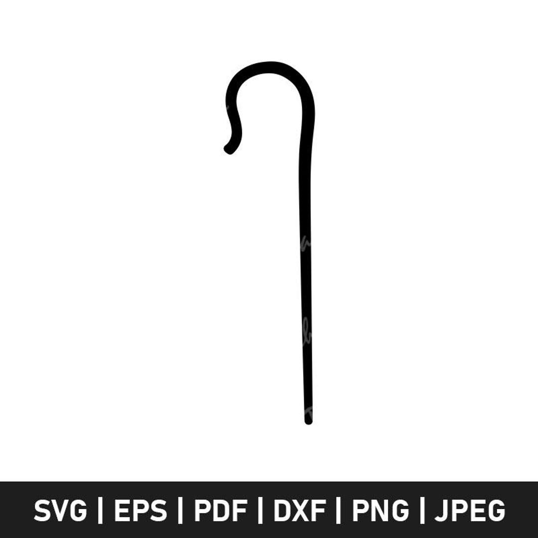 Shepherd Crook SVG File, Shepherd Crook Silhouette, Shepherd Crook PNG ...
