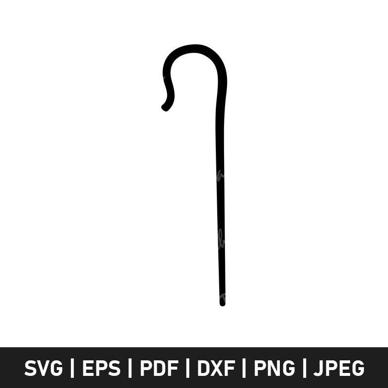 Shepherd Crook SVG File, Shepherd Crook Silhouette, Shepherd Crook PNG ...