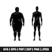 Overweight Man and Fit Man SVG, Fitness Transformation Silhouette, Gym ...
