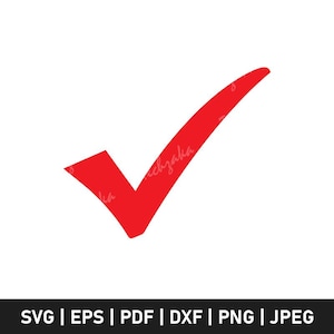 Red Checkmark Svg | Check Mark Clipart | Checkmark Png Dxf Eps | Tick ...