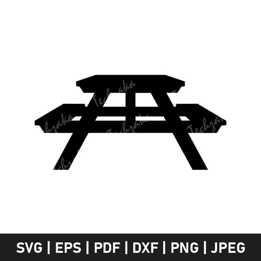 Picnic Table SVG | Outdoor Table Silhouette | Picnic Table PNG ...