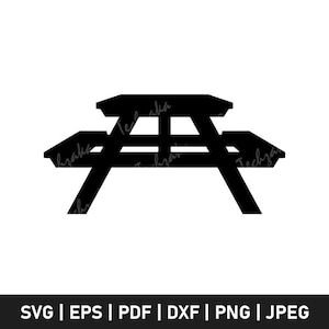 Picnic Table SVG | Outdoor Table Silhouette | Picnic Table PNG ...