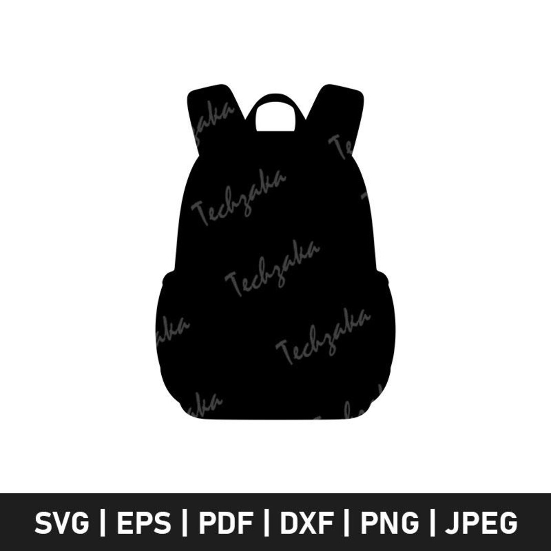Backpack SVG File, Backpack Silhouette, Backpack Clipart, Backpack PNG ...