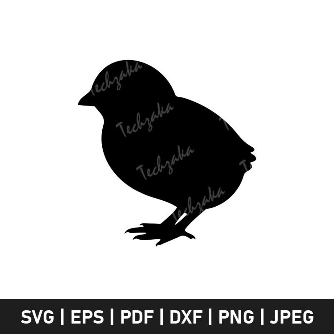Baby Chick SVG, Chick Silhouette, Farm Animal Clipart, Easter Chick SVG ...