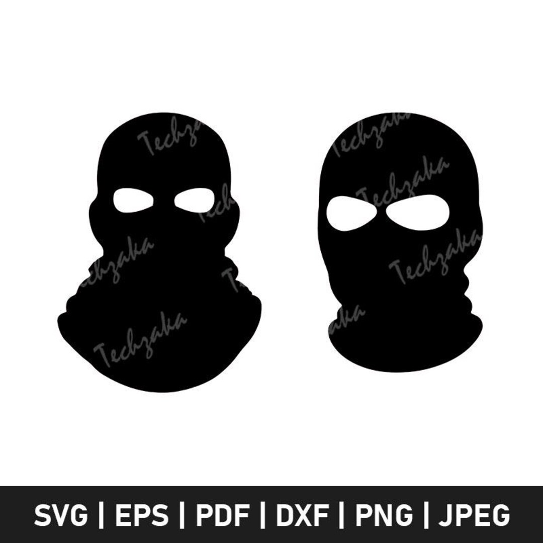 Balaclava Hat SVG | Ski Mask SVG | Balaclava Cut File | Face Mask SVG ...