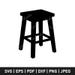 Wooden Stool Svg, Stool Silhouettte Svg, Stool Svg, Wood Furniture Svg ...