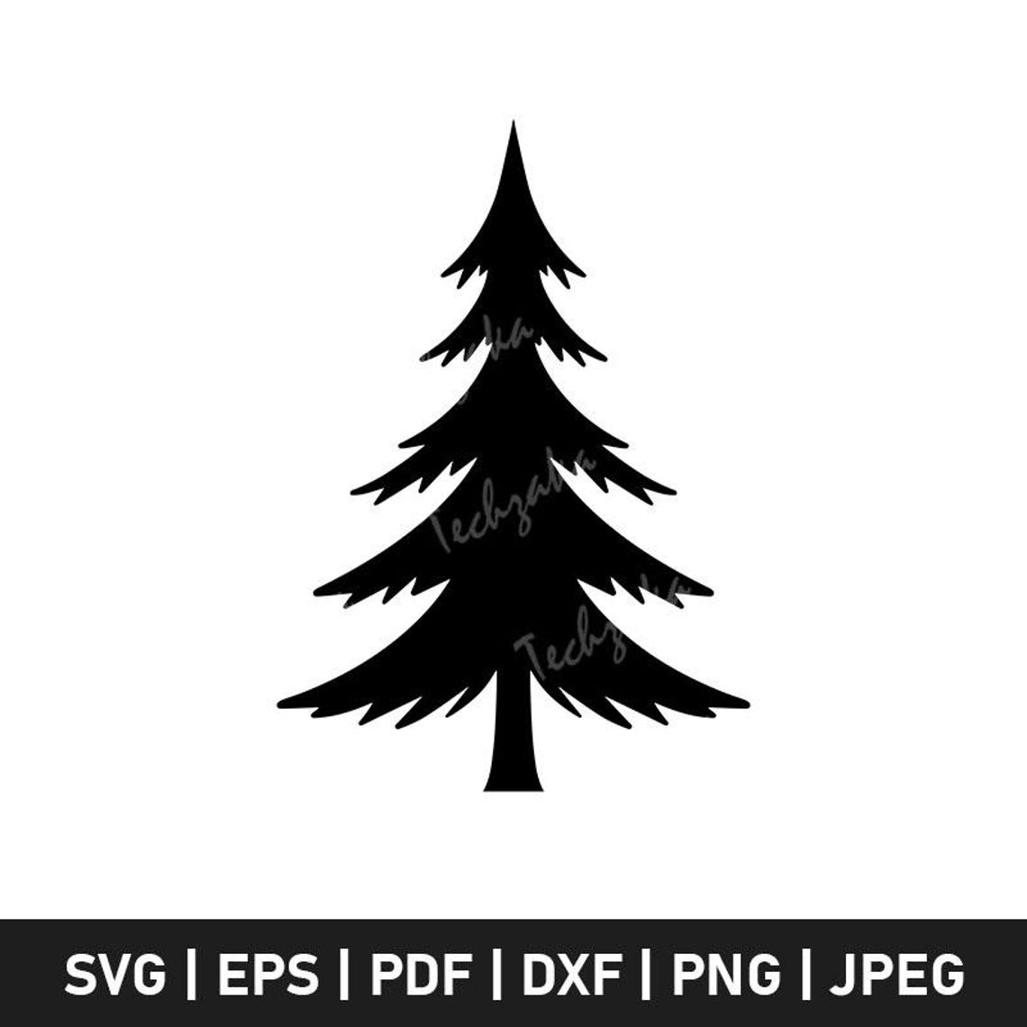 Pine Tree SVG File, Pine Tree Silhouette, Forest Tree Clipart, Pine ...