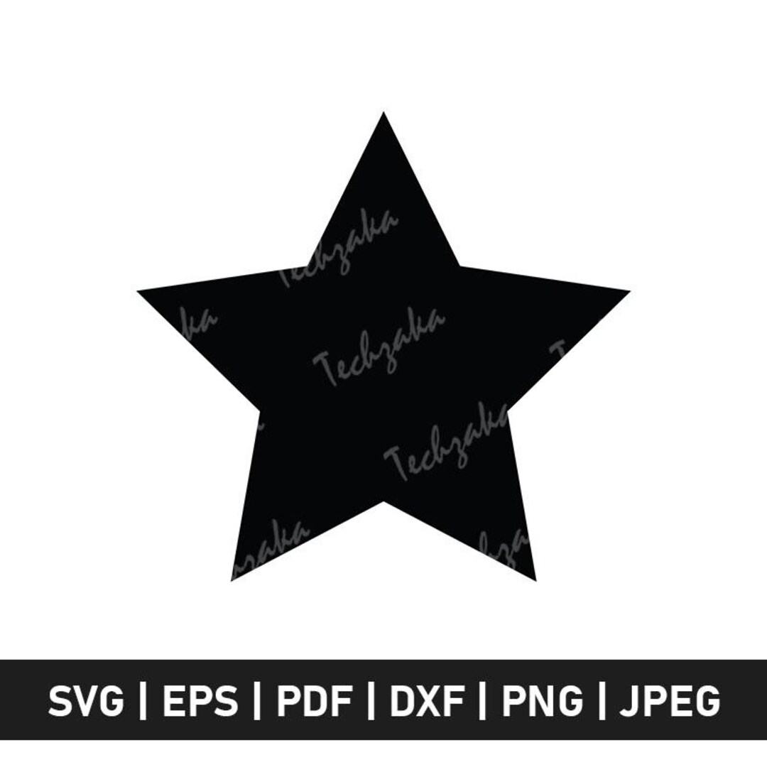 Simple Star Svg File, Star Silhouette, Png, Cricut, Laser, Clipart, Cnc ...