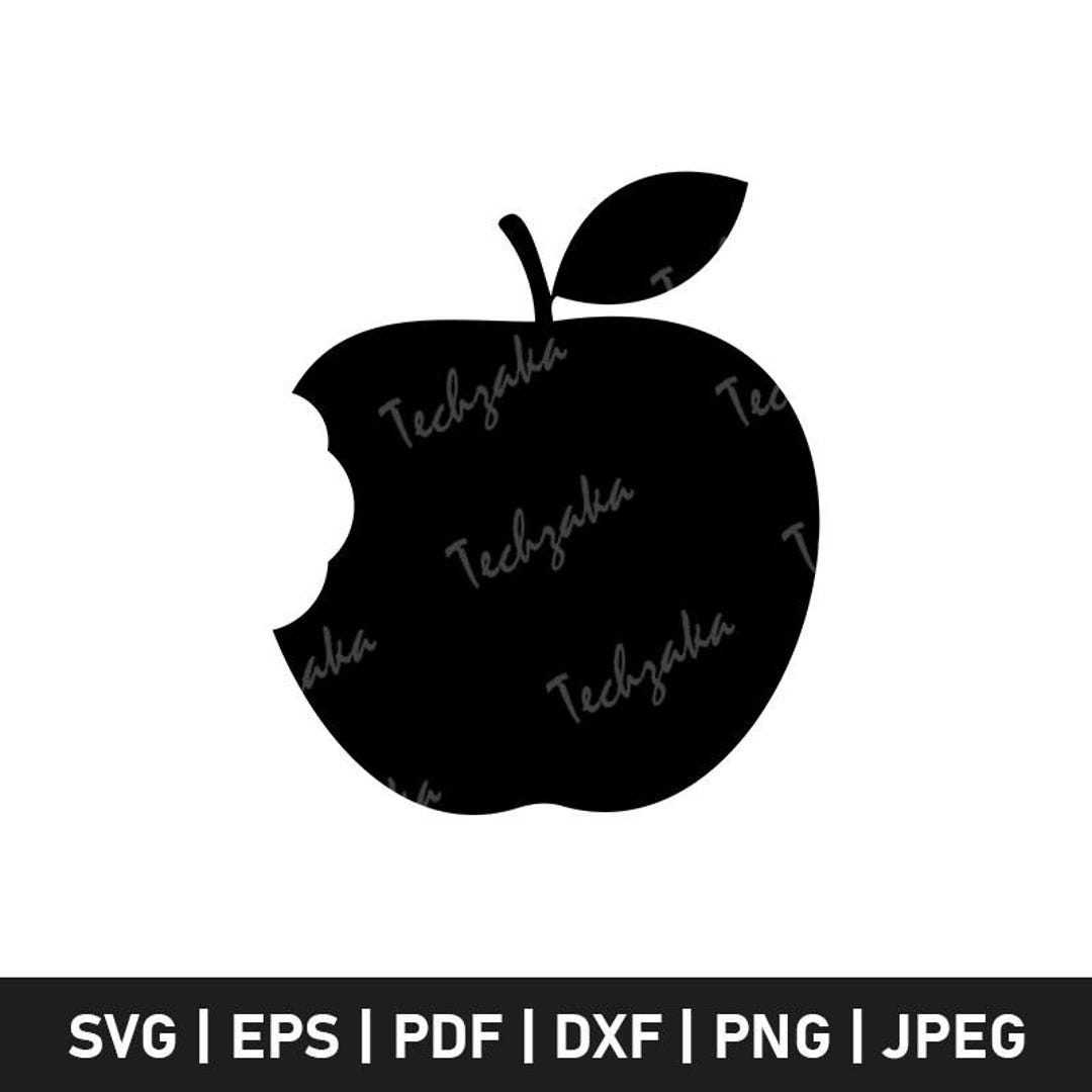 Bitten Apple SVG, Apple Silhouette, Fruit Clipart, Apple Bite SVG ...
