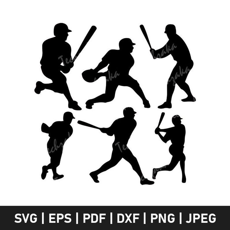 Boy Baseball Player SVG | Baseball Silhouette Cut File | Baseball SVG ...