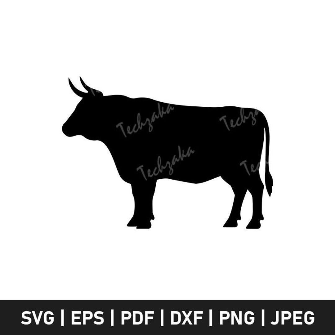 Ox Svg File, Ox Silhouette, Ox Png, Bull Svg, Farm Animal Clipart ...