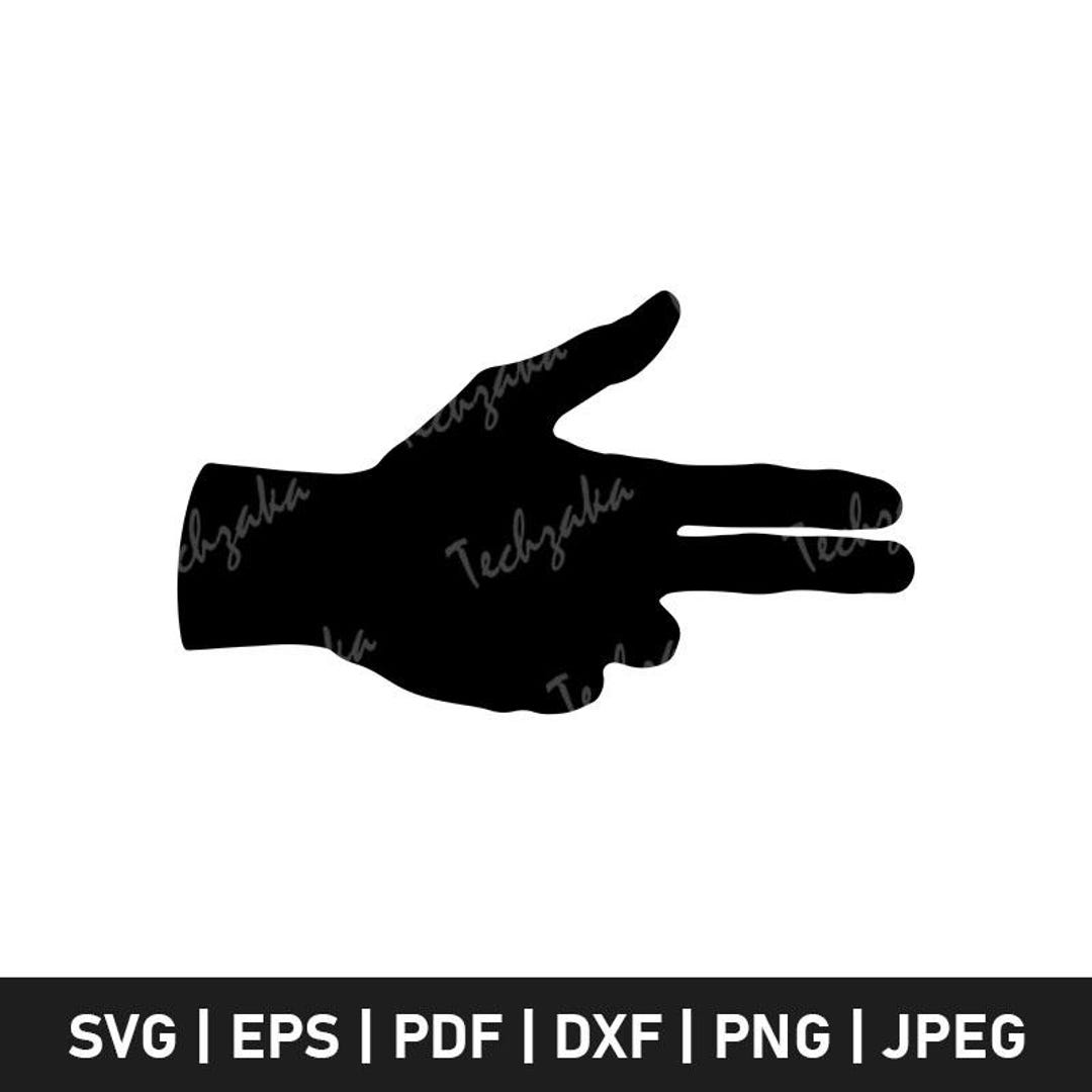 Hand Finger Gun SVG | Finger Gun PNG | Gun Hand Silhouette Clipart ...