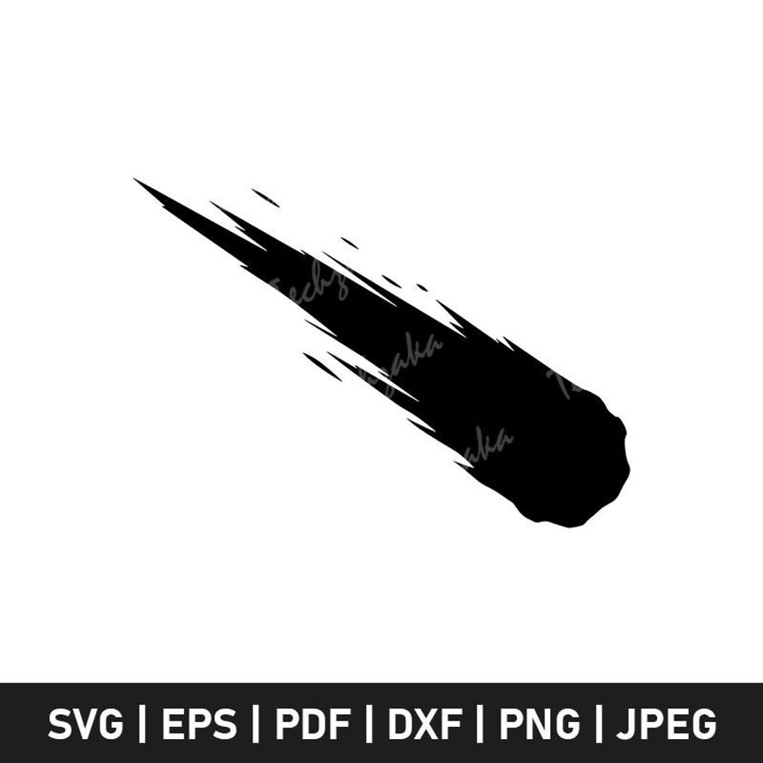 Comet SVG, Comet Silhouette, Space Clipart, Comet PNG, Astronomy SVG ...