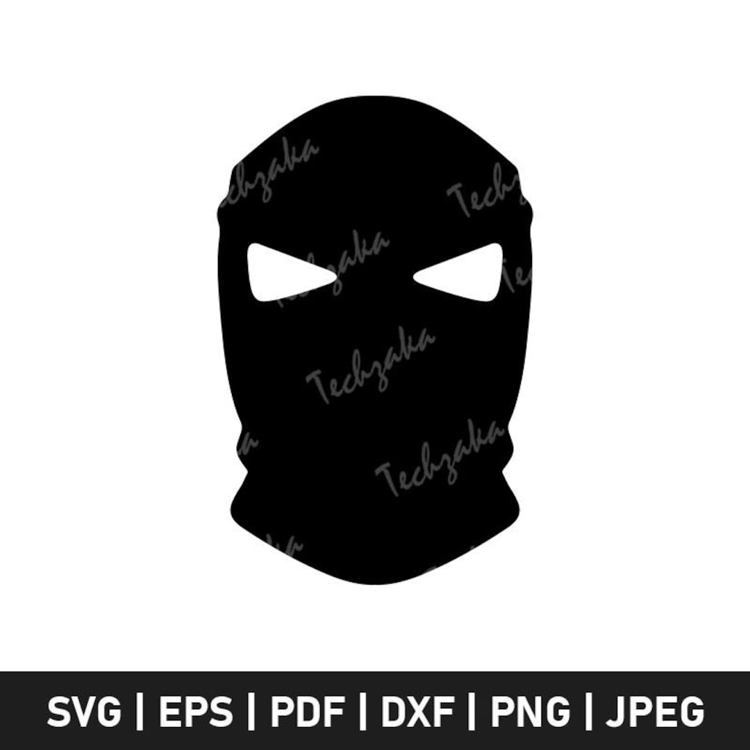 Thief Mask Svg, Burglar Mask Vector, Robber Mask Clipart, Criminal Face ...