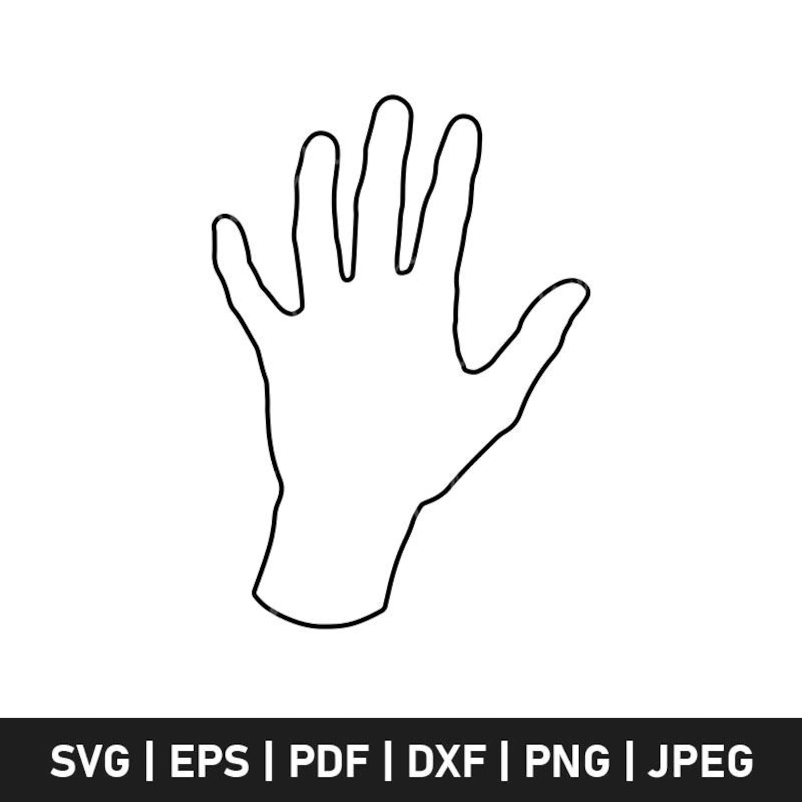 Open Hand Outline Svg, Hand Svg, Hand Png, Hand Clipart, Hand Drawing ...