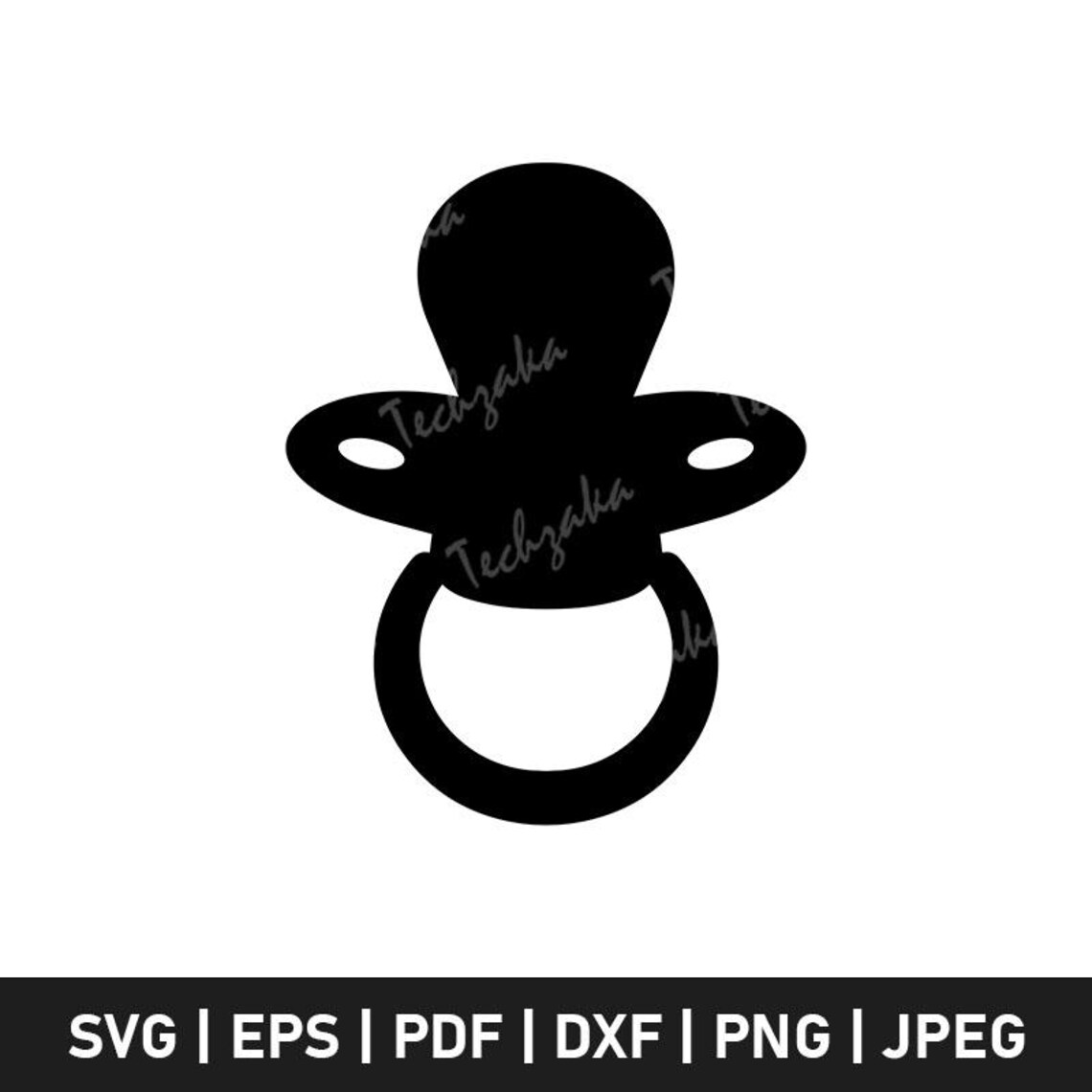 Baby Pacifier Svg, Baby Pacifier Silhouette, Cute Pacifier Clipart ...