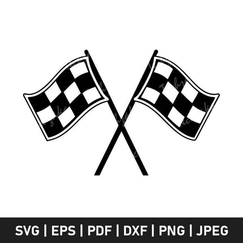 Checkerd Flag Svg, Race Flag Svg Silhouette, Svg Racing Flag Svg ...