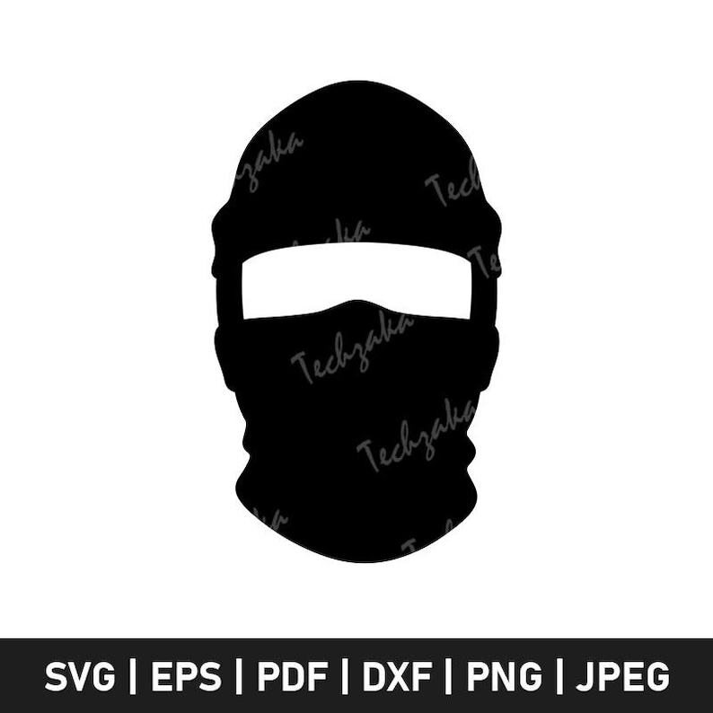 Bandit Mask SVG File | Outlaw Bandana Face Mask Vector | Cowboy Robber ...