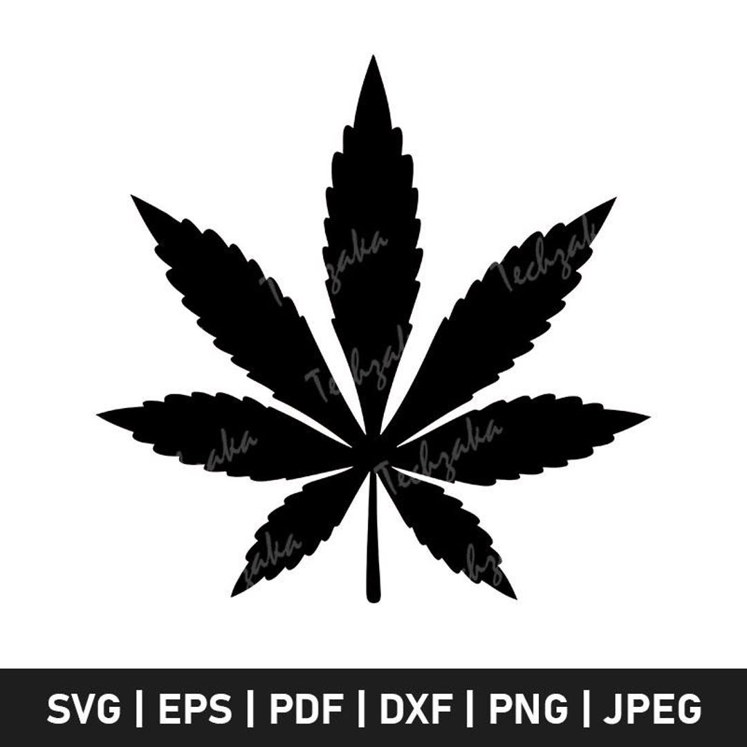 Marijuana Leaf SVG | Silhouette Cannabis Leaf SVG | Weed Leaf SVG | Pot ...