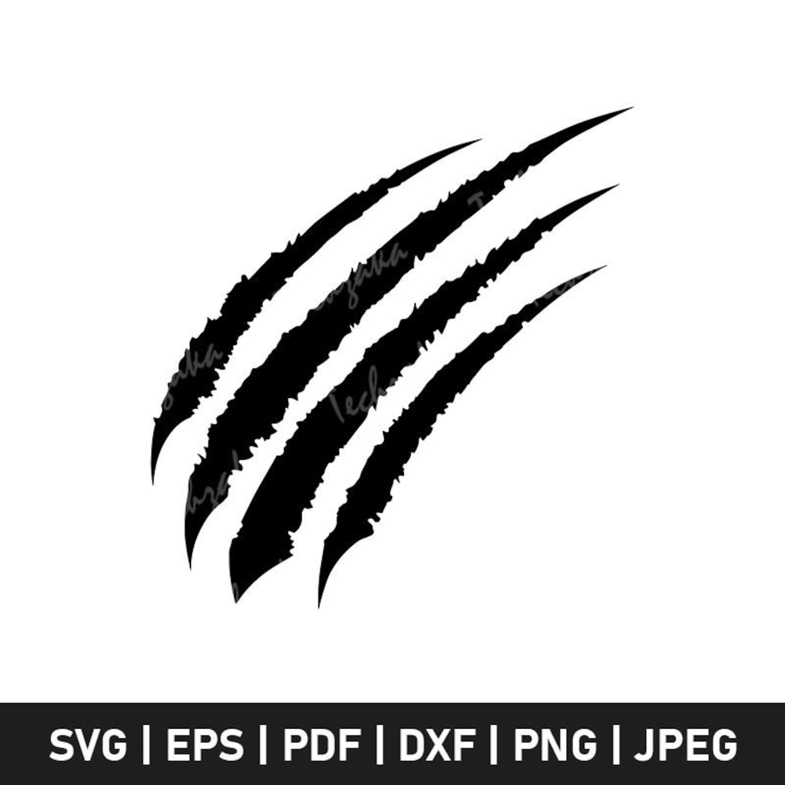 Lion Claw Scratches SVG, Wild Animal Scratch Marks, Jungle Beast ...