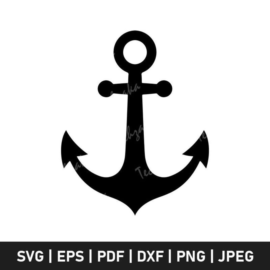 Anchor Svg File, Anchor Png, Anchor Dxf, Nautical Anchor Clipart, Ship ...
