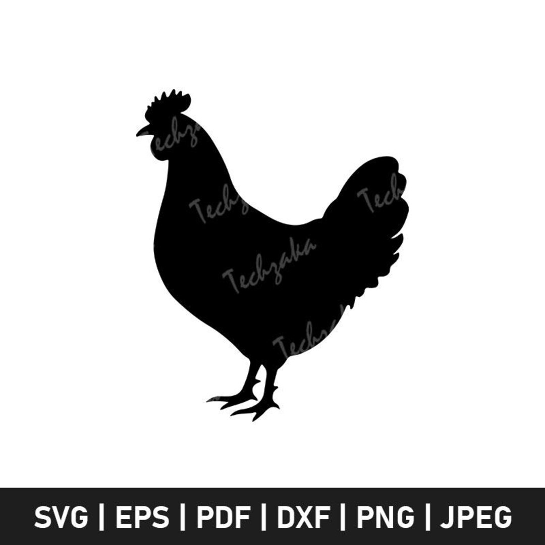 Simple Chicken Svg File, Svg Chicken Silhouette Svg, Hen Svg, Chicken ...
