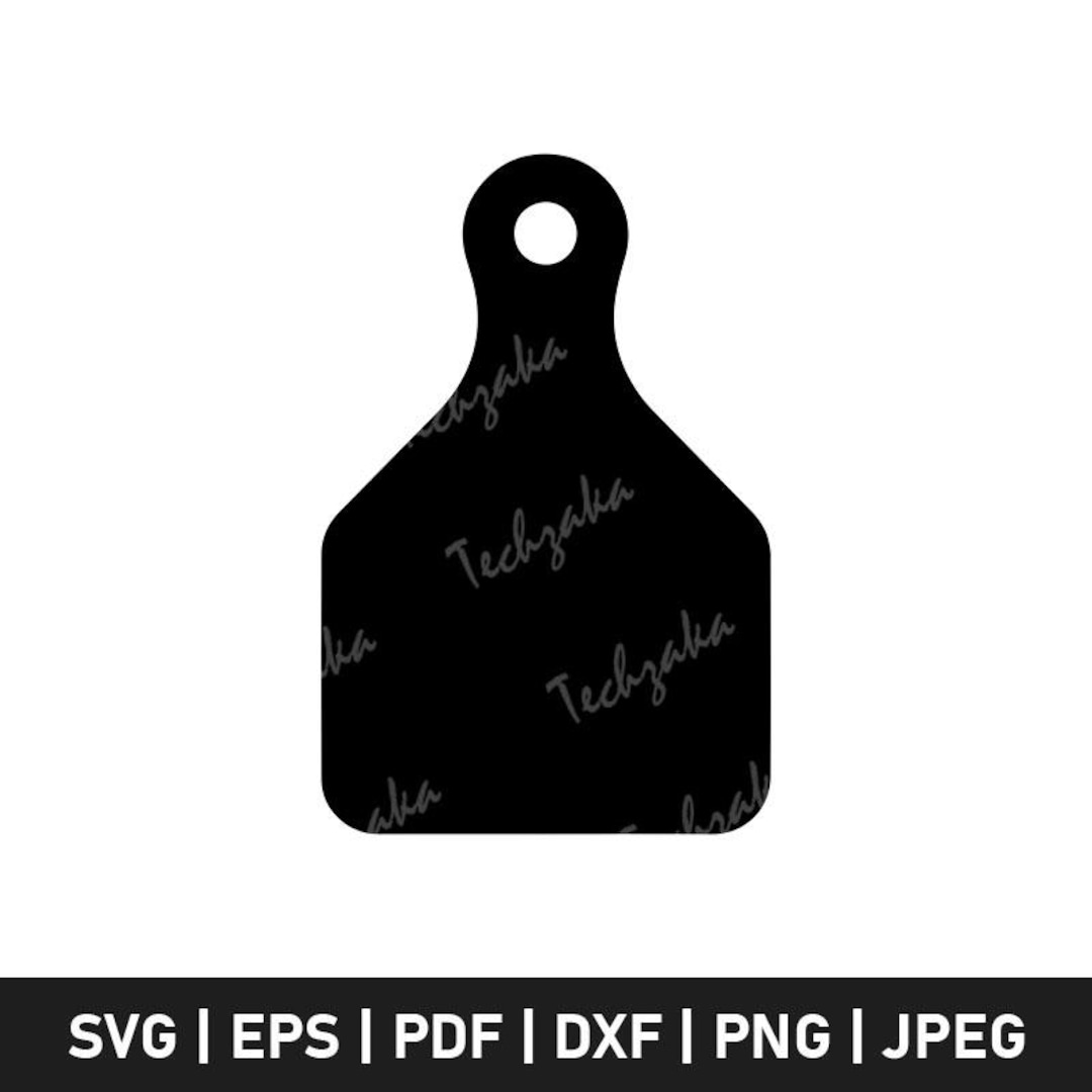 Cattle Ear Tag SVG, Farm Animal Tag Cut File, Livestock Ear Tag ...