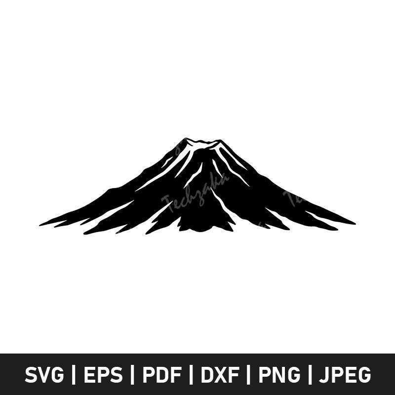 Volcano SVG File, Volcano Silhouette, Volcano Clipart, Volcano PNG ...