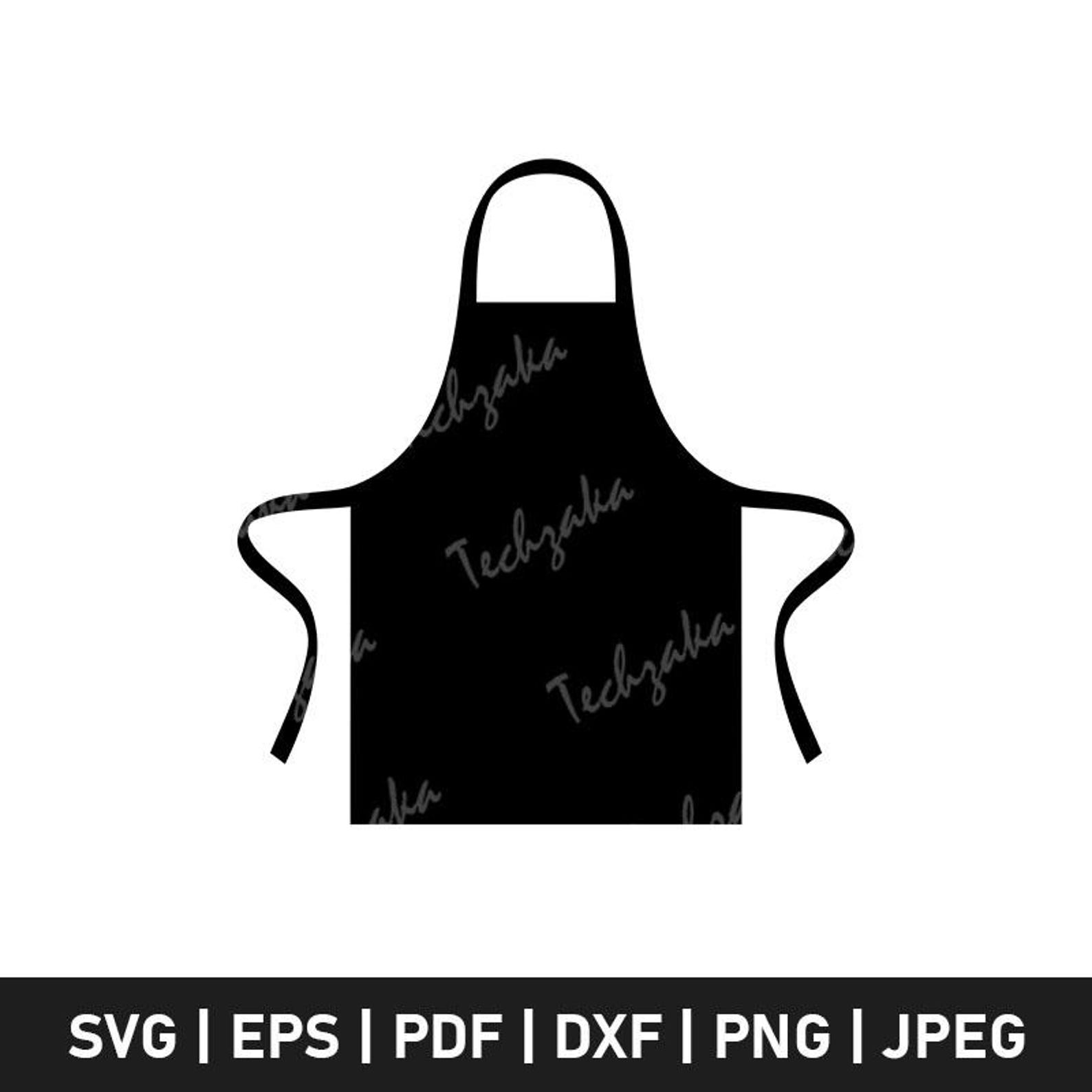 Apron SVG File, Kitchen Apron Silhouette, Chef Clipart, Cooking Apron ...