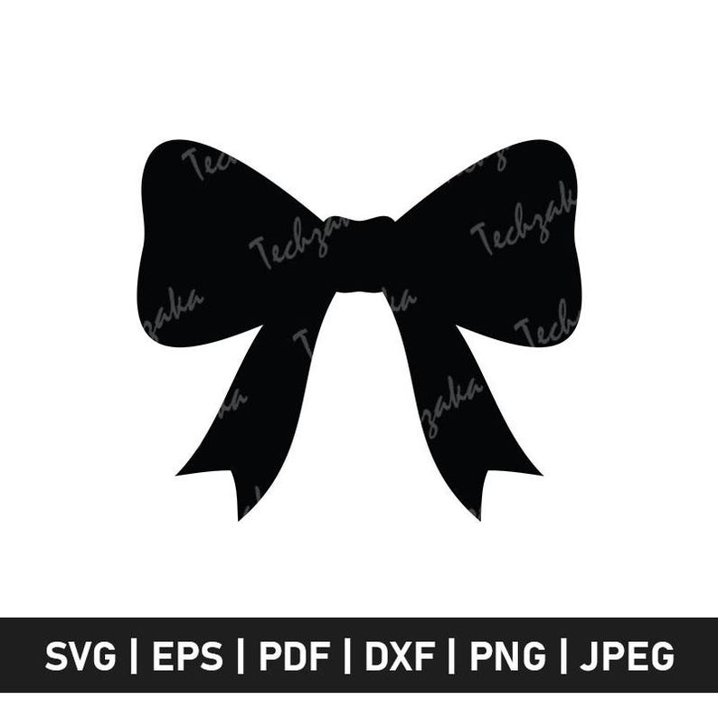 Gift Bow Svg File, Simple Bow Silhouette, Png, Cricut, Laser, Clipart ...
