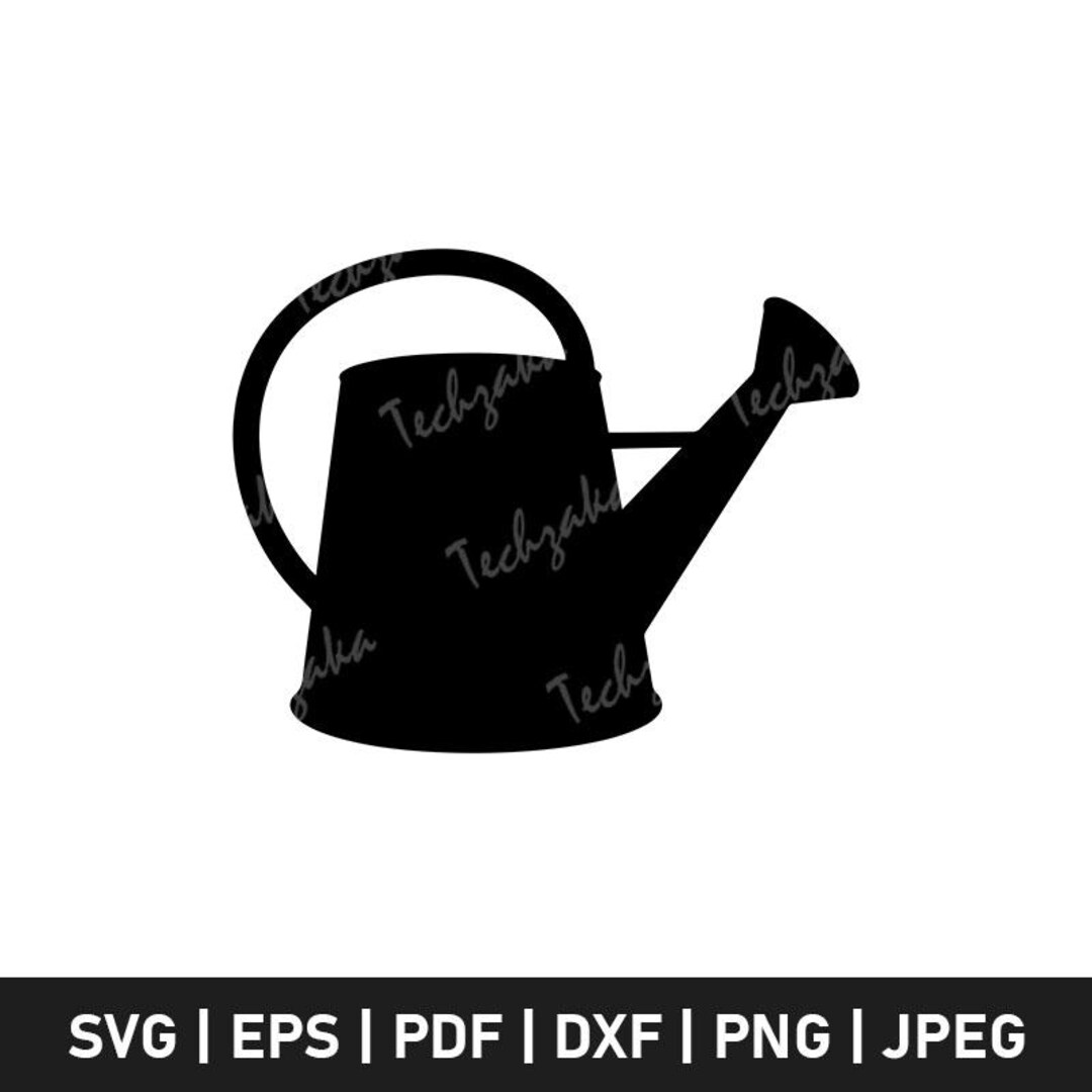 Watering Can SVG, Watering Can Silhouette, Garden Tool SVG Cut File ...