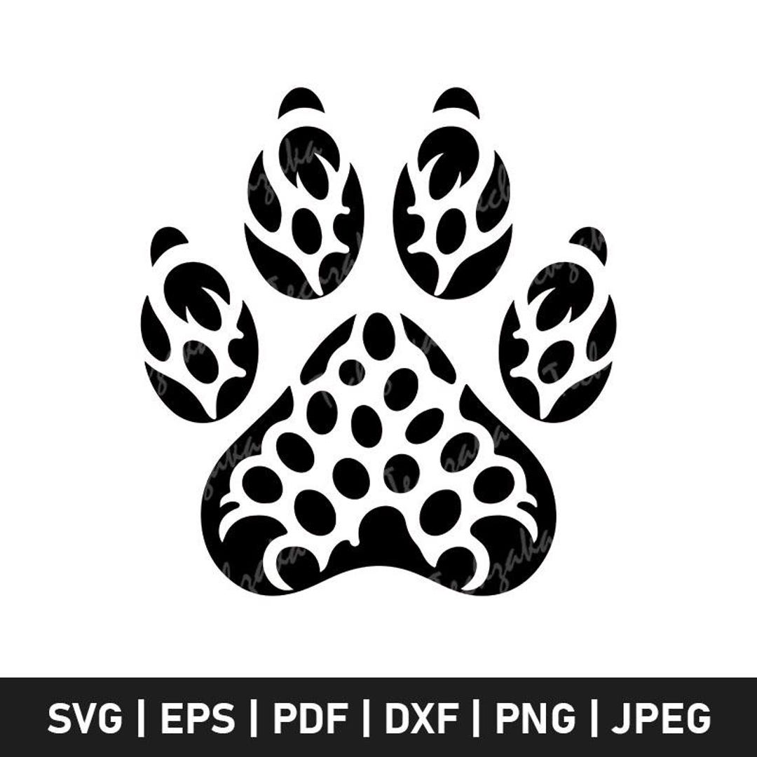 Leopard Paw Print SVG | Leopard Paw SVG | Animal Paw Print SVG ...