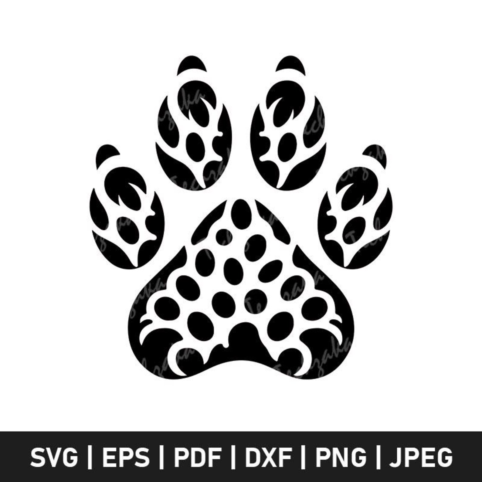 Leopard Paw Print SVG | Leopard Paw SVG | Animal Paw Print SVG ...