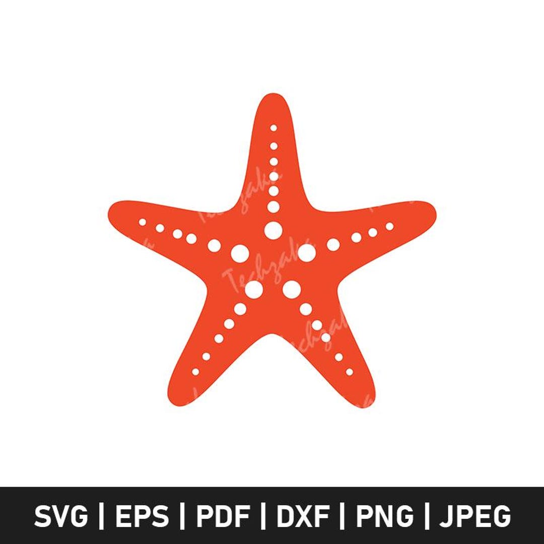 Starfish SVG, Starfish Silhouette, Sea Star Clipart, Starfish PNG ...