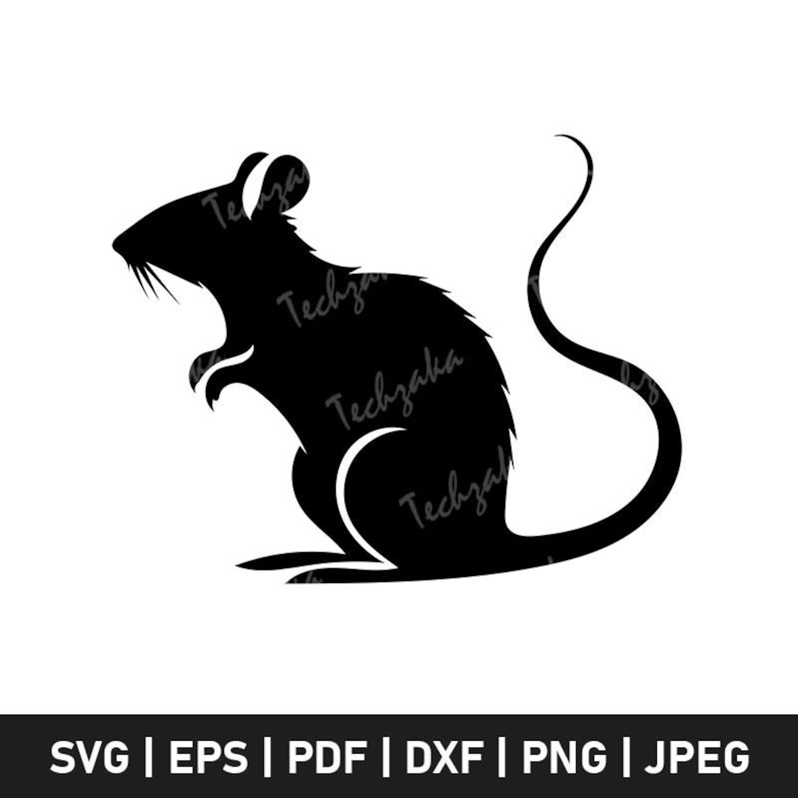 Rat SVG, Rat Clipart, Rat Vector, Rat Silhouette, Rat Illustration, Rat ...