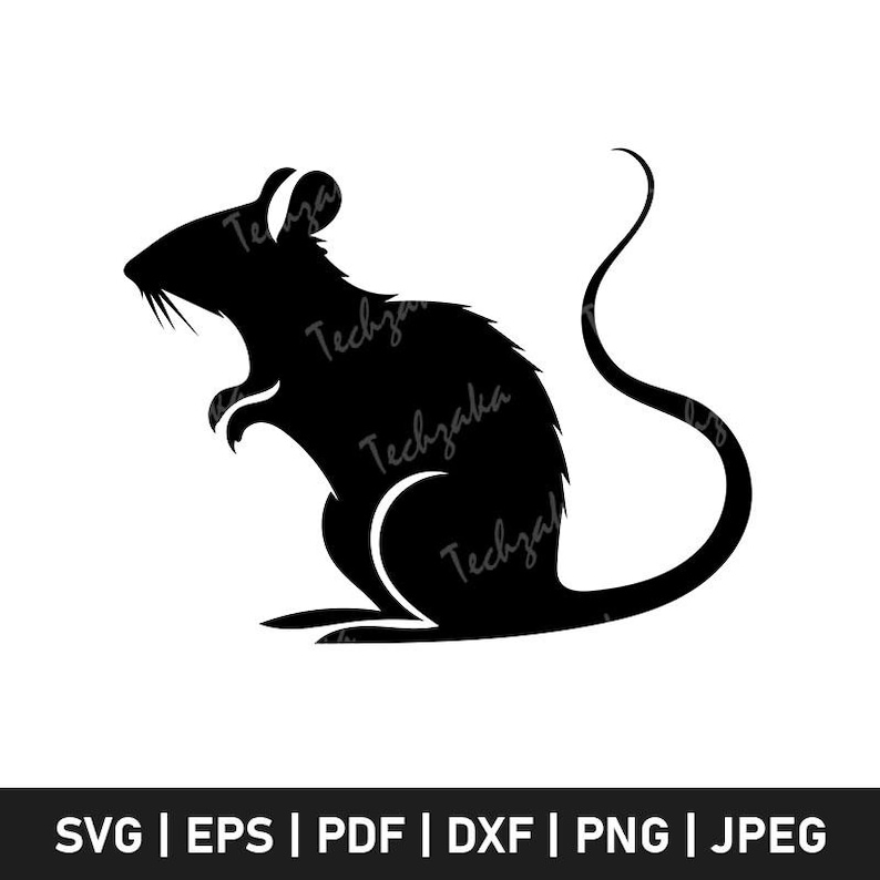 Rat SVG, Rat Clipart, Rat Vector, Rat Silhouette, Rat Illustration, Rat ...