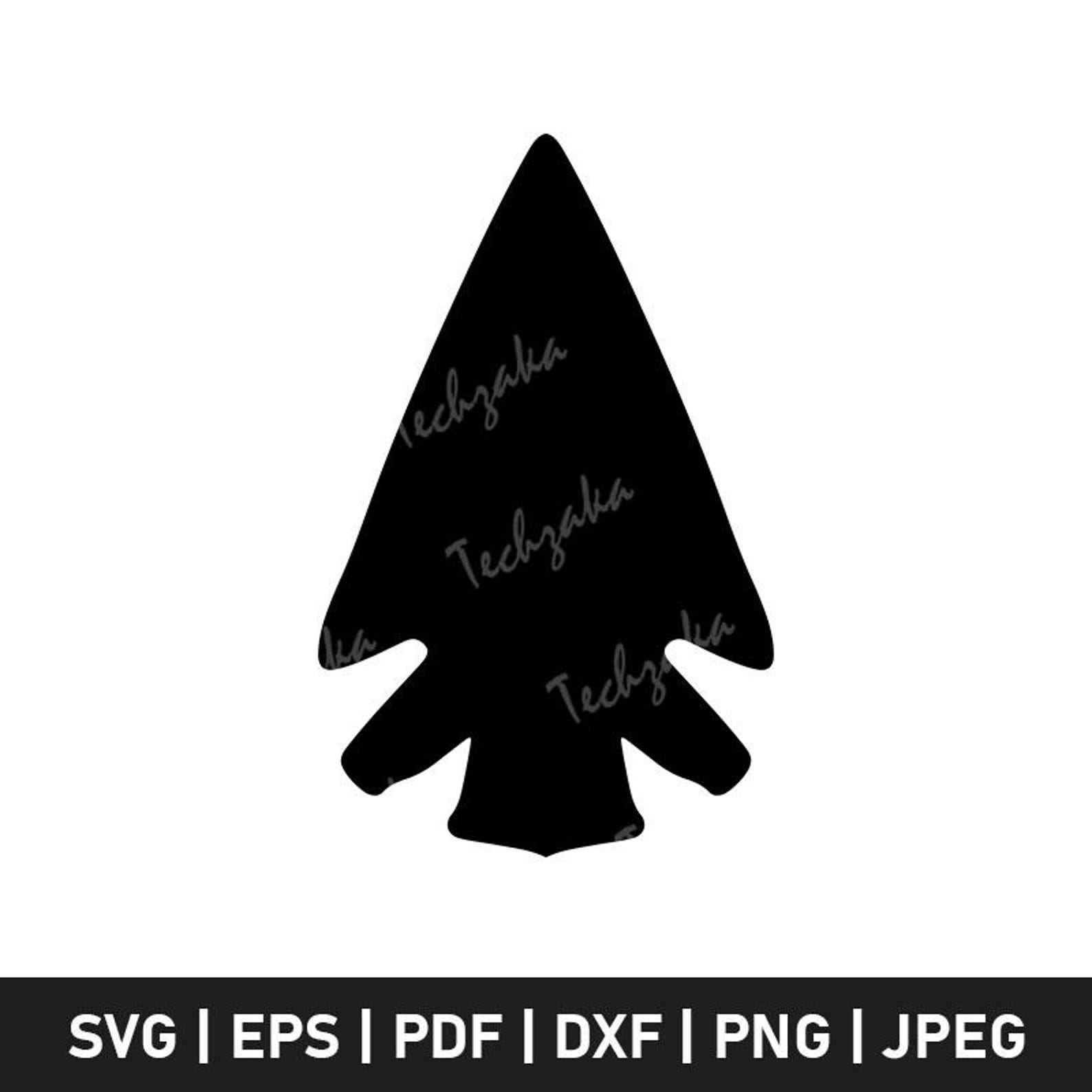 Arrowhead Svg File, Arrowhead Silhouette, Arrowhead Png, Tribal ...