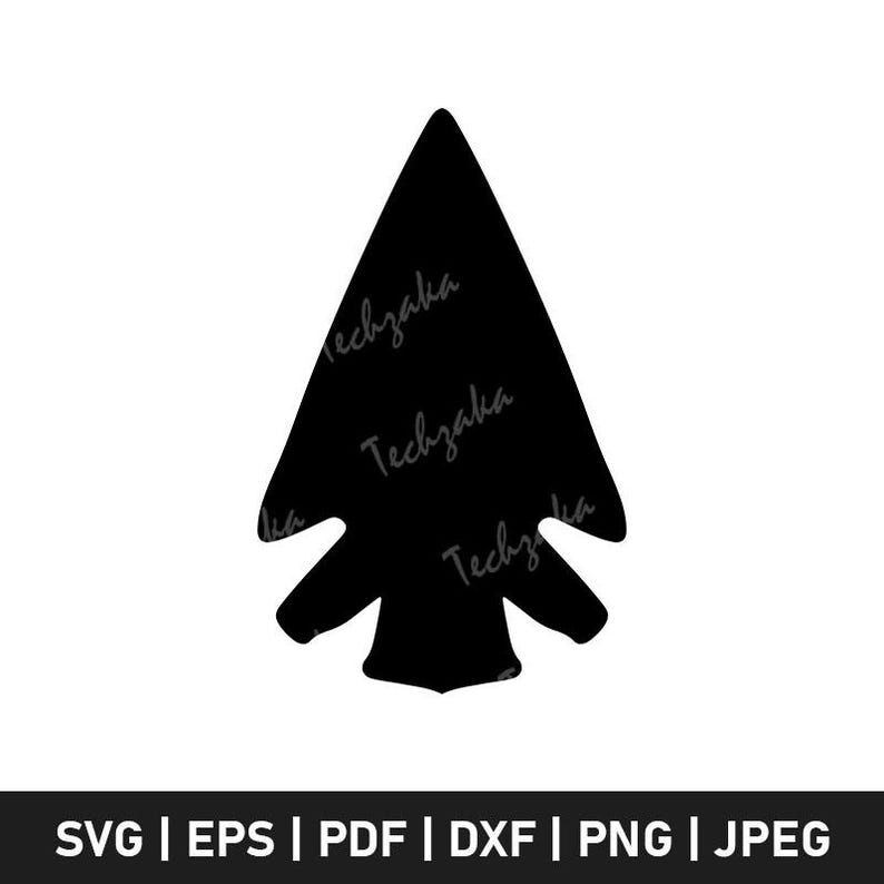 Arrowhead Svg File, Arrowhead Silhouette, Arrowhead Png, Tribal ...