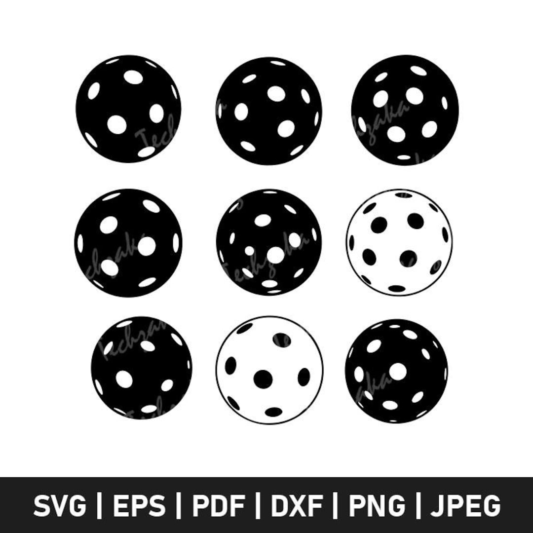 Pickle Ball Svg File, Pickleball Png, Pickleball Clipart, Pickleball ...