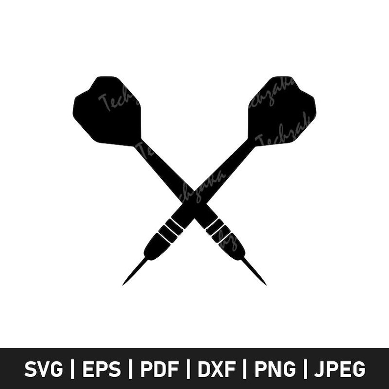 Crossed Darts Svg, Darts Silhouette, Dartboard Svg Cut File, Pub Sports ...