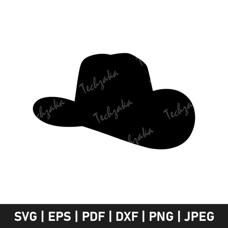 Cowboy Hat Svg File | Cowboy Hat Silhouette | Cowboy Hat Png | Western ...