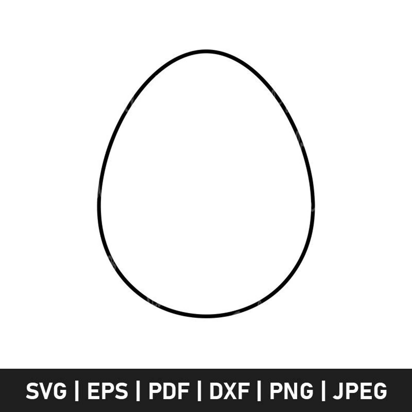 Egg Outline SVG, Simple Egg PNG, Easter Egg Line Art SVG for Cricut ...