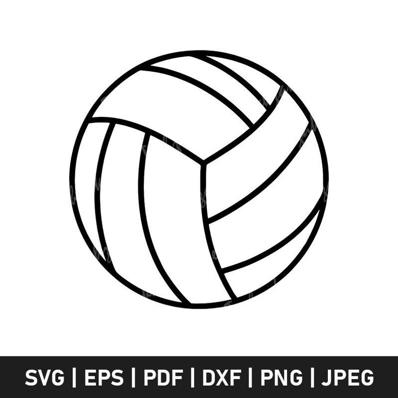 Volleyball Svg, Volleyball Outline Svg, Volleyball Outline Png, Svg ...