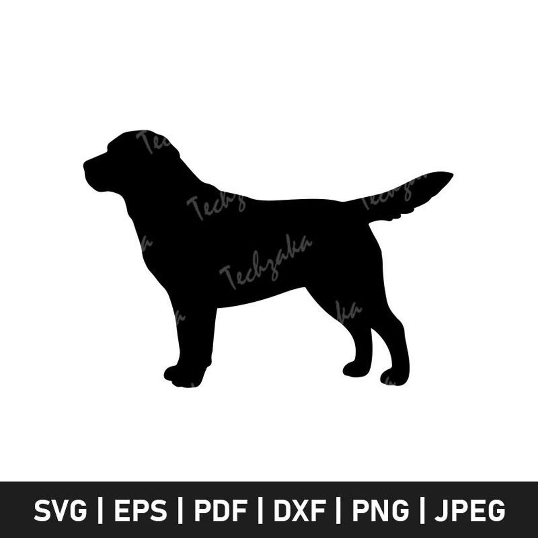 Black Labrador Svg File, Labrador Png, Labrador Silhouette, Labrador ...
