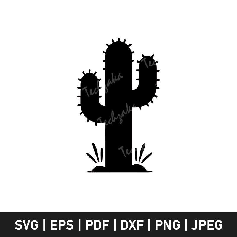 Saguaro Cactus Svg Files, Cactus Silhouette Svg, Desert Cactus Vector ...