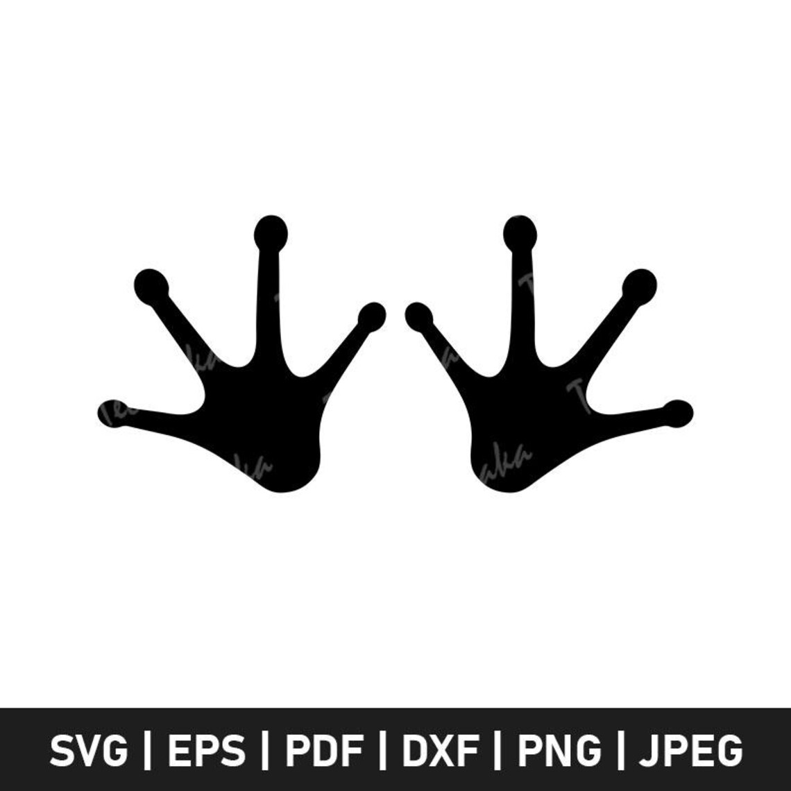 Toad Footprints SVG | Toad Silhouette | Frog Tracks SVG | Amphibian ...