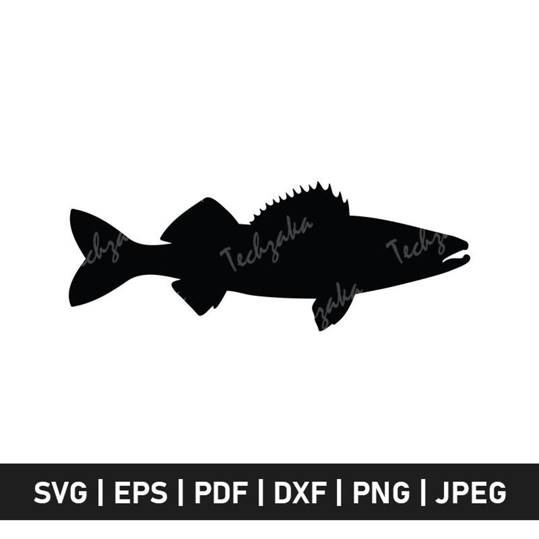 Walleye Fish Svg File, Silhouette, Walleye Fishing Png, Cricut, Laser ...