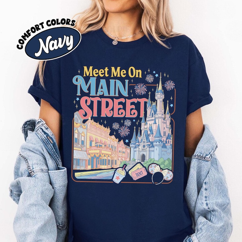 Meet Me on Main Street Comfort Colors Shirt, Magic Kingdom Tshirt, Main ...