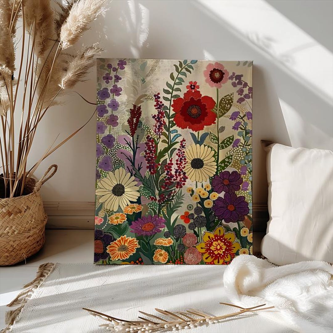 Colorful Wildflower Paint by Number Abstract Flower Acrylic Paint by ...